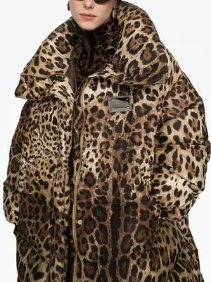 Dolce & Gabbana Leopard-print Oversize Padded Coat