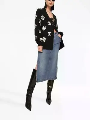 Dolce & Gabbana Monogram Virgin Wool Cardigan