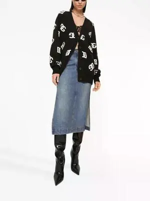 Dolce & Gabbana Monogram Virgin Wool Cardigan