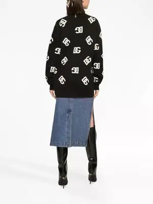 Dolce & Gabbana Monogram Virgin Wool Cardigan