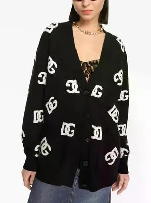 Dolce & Gabbana Monogram Virgin Wool Cardigan