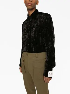 Dolce & Gabbana Button-up Velvet Shirt