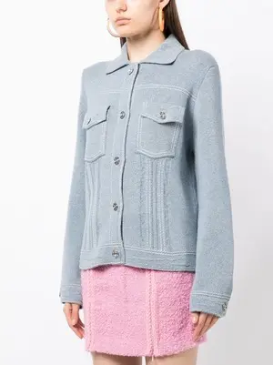 BARRIE Contrast-stitching Denim-effect Jacket