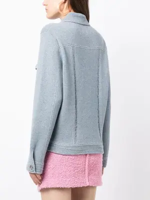 BARRIE Contrast-stitching Denim-effect Jacket