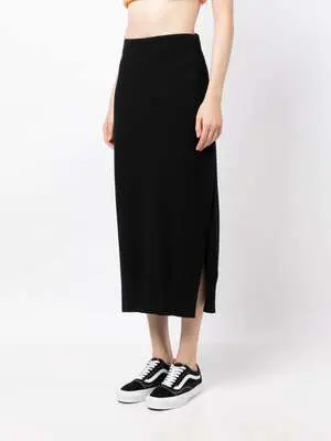 BARRIE High-waisted Knit Skirt - Black