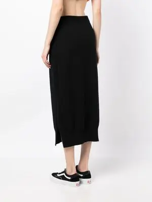 BARRIE High-waisted Knit Skirt - Black