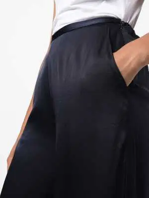 FORTE_FORTE Satin-finish Wide-leg Trousers - Blue