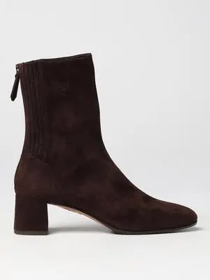 AQUAZZURA Saint Honoré Suede Ankle Boots - Brown