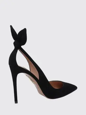 AQUAZZURA Suede Bow Detail Pumps
