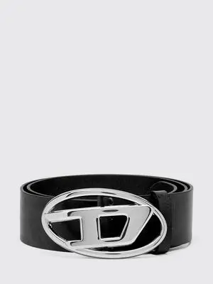 DIESEL® Belt With Logo Buckle - Black