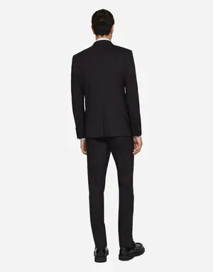Dolce & Gabbana Double-breasted Stretch Wool Martini-fit Suit - Blue