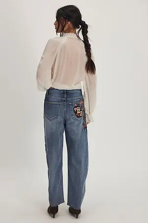 DRIFTWOOD Parker Embroidered Jeans - Varsity Vines