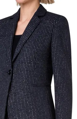 Akris Metallic Pinstripe Jacket