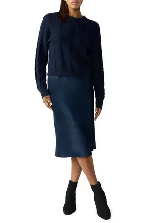 Sanctuary Satin Midi Skirt