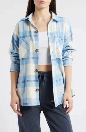 Rip Curl La Isla Plaid Flannel Button-up Shirt
