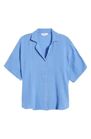 Rip Curl Premium Surf Cotton Gauze Button-up Shirt - Blue