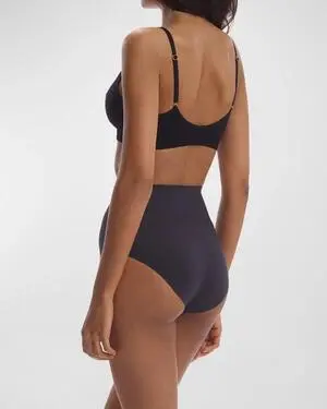 Commando Zone Smoothing High-rise Stretch Briefs - Black Black