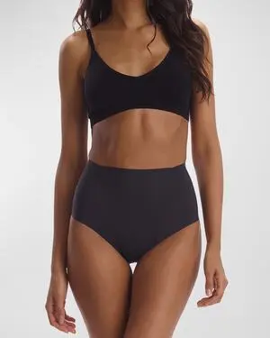 Commando Zone Smoothing High-rise Stretch Briefs Blk-black