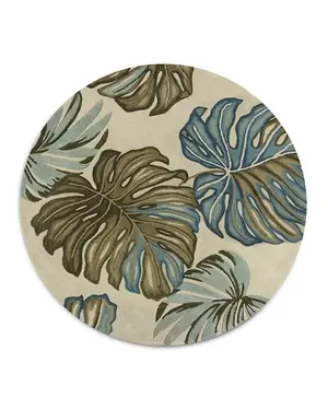 Kas Sparta Florea Round Area Rug, 5'6 X 5'6 - Ivory