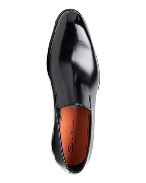 Santoni Carter Leather Venetian Loafers