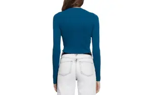 The Kooples Ribbed Cropped Cardigan