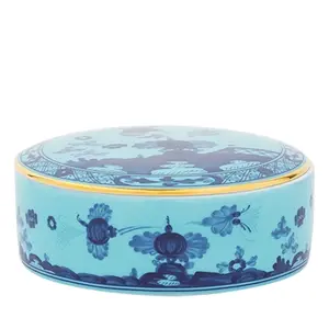 GINORI 1735 Oriente Italiano Round Box With Cover - Blue