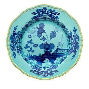 GINORI 1735 Oriente Italiano Flat Dessert Plate - Blue