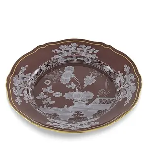 GINORI 1735 Oriente Italiano Flat Dessert Plate Brown