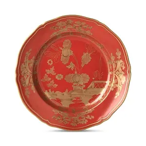 GINORI 1735 Oriente Italiano Flat Dessert Plate Rubrum