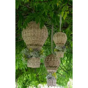 JULISKA Provence Whitewash Large Hot Air Balloon Basket