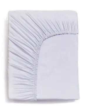 GOOSELINGS Solid Twin Fitted Sheet - Blue
