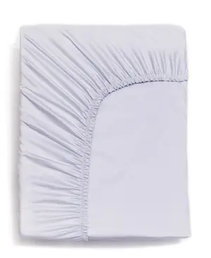 GOOSELINGS Solid Twin Fitted Sheet - Blue