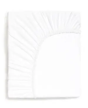 GOOSELINGS Solid Twin Fitted Sheet White
