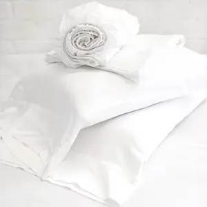 POM POM AT HOME Sateen Sheet Set, Queen - White