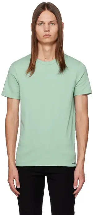 TOM FORD TOM FORD Green Crewneck T-Shirt - 336 Menthol