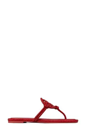 Tory Burch Miller Knotted Pavé Thong Sandal - Ruby