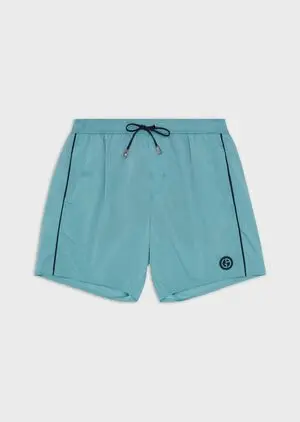 Giorgio Armani Swim Trunks Aqua Blue