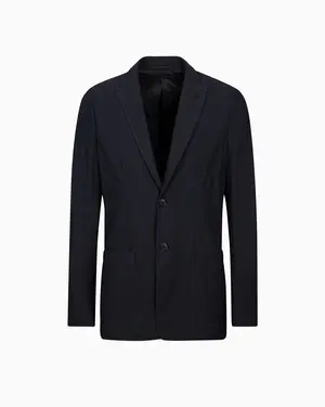 Giorgio Armani Icon Single-breasted Jacket - Navy Blue