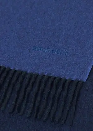 Giorgio Armani Cashmere Scarf With Embroidered Logo