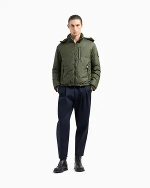 Giorgio Armani Hooded Goose-down Padded Blouson - Green