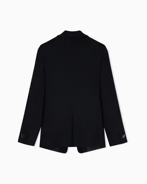 Giorgio Armani Single-breasted Virgin Wool And Cashmere Jacket - Black