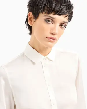 Giorgio Armani Silk Muslin Shirt - White
