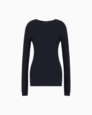 Giorgio Armani Cashmere Crew-neck Jumper - Navy_blue