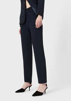 Giorgio Armani Embroidered Cady Trousers Pattern