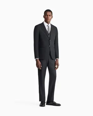 Giorgio Armani George Line Single-breasted Jacket In Cashmere - Black