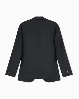 Giorgio Armani George Line Single-breasted Jacket In Cashmere - Black