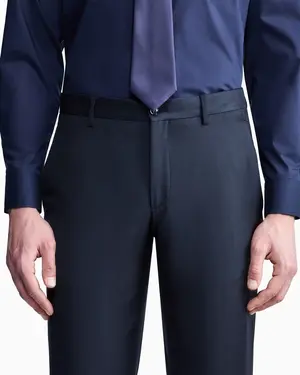 Giorgio Armani Soho Line Single-breasted Suit In Wool And Cashmere - Navy_blue