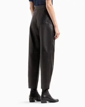 Giorgio Armani Straight-cut Nappa-leather Trousers