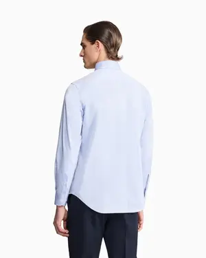 Giorgio Armani Cotton Twill Shirt - Light Blue