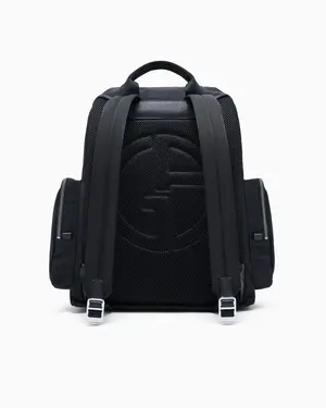 Giorgio Armani Recycled Nylon And Pebbled-leather Backpack